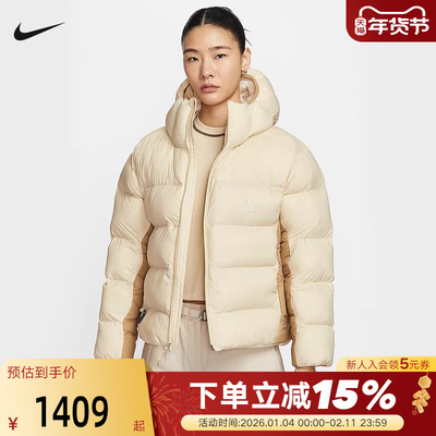 Nike耐克ACG棉服女冬季加厚保暖面包服连帽夹克P棉外套FZ6762-229