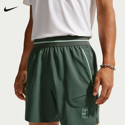 NIKE耐克DRI-FIT男子速干网球短裤夏季宽松透气运动裤FZ6914-303