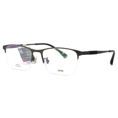 Jeep吉普近视眼镜架经典半框男款商务休闲舒适宽脸轻钛镜框T8227