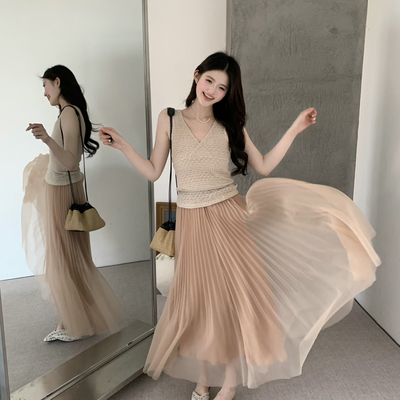 不规则网纱垂坠灵动不贴腿半身裙半身裙2903