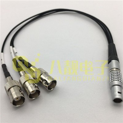 雷莫FGG0B9芯转3个BNC数采连接线