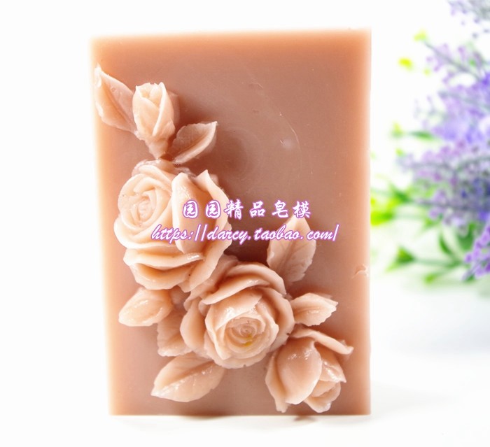 厚软硅胶模具 手工香皂模具 肥皂模子 厚实矽胶皂模玫瑰花
