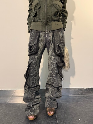 113美式复古工装裤女秋冬新款宽松显瘦高街阔腿休闲长裤