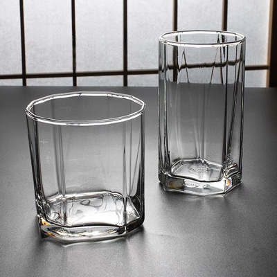 泰国Ocean斜纹玻璃水杯酒店漱口杯泡茶饮料杯喝水杯牛奶杯啤酒杯