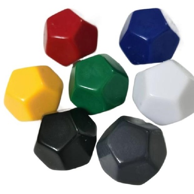 12面光面骰子中号正多面体白板