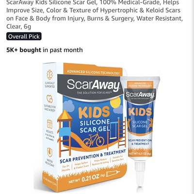 ScarAway Kids Silicone Scar Gel, 舒可薇儿童疤痕膏硅酮