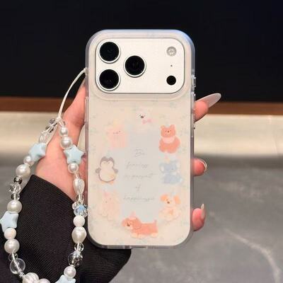 碎花围圈小动物适用小米红米K90pro手机壳K807060新款K5040全包红米note15潮1413保护套Turbo5pro带挂绳15R女