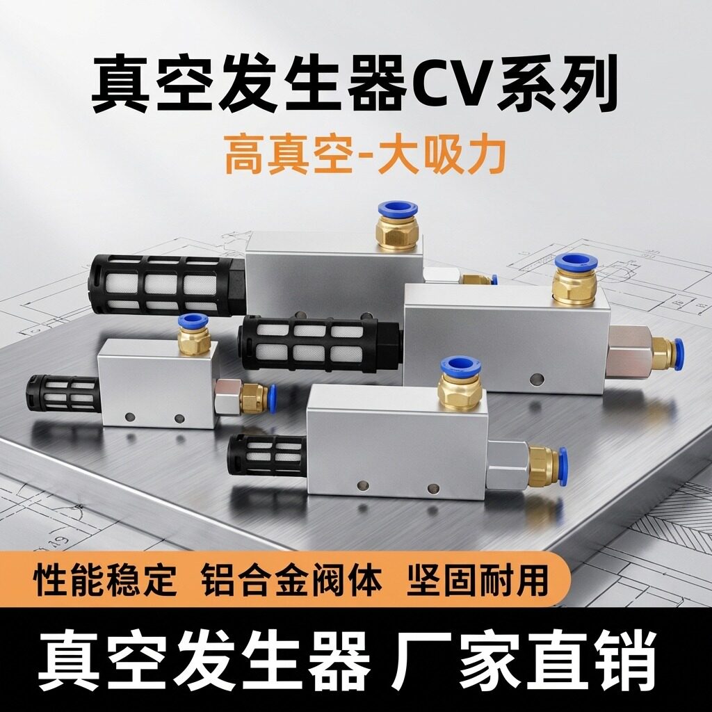 气动真空发生器高负压真空阀CV系列真空控制器DIYI品牌真空装置吸