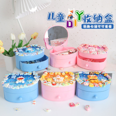 手工DIY奶油胶双层收纳盒｜带盖