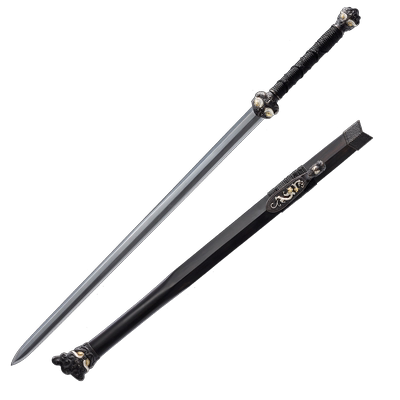 龙泉市泉字号宝剑豪华饕餮剑立体阳雕传统八面一体手工汉剑未开刃