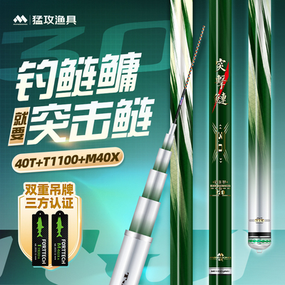 猛攻突击鲢三代鲢鳙轻量大物竿鱼竿手杆超轻超硬碳素钓鱼竿台钓竿