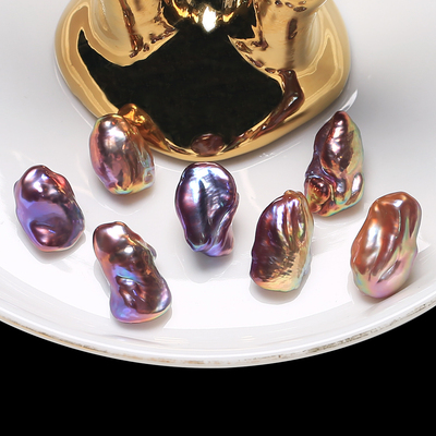 天然色淡水珍珠无核泥巴珠散珠