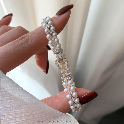 钻光baby珠手链正圆极光几乎无暇