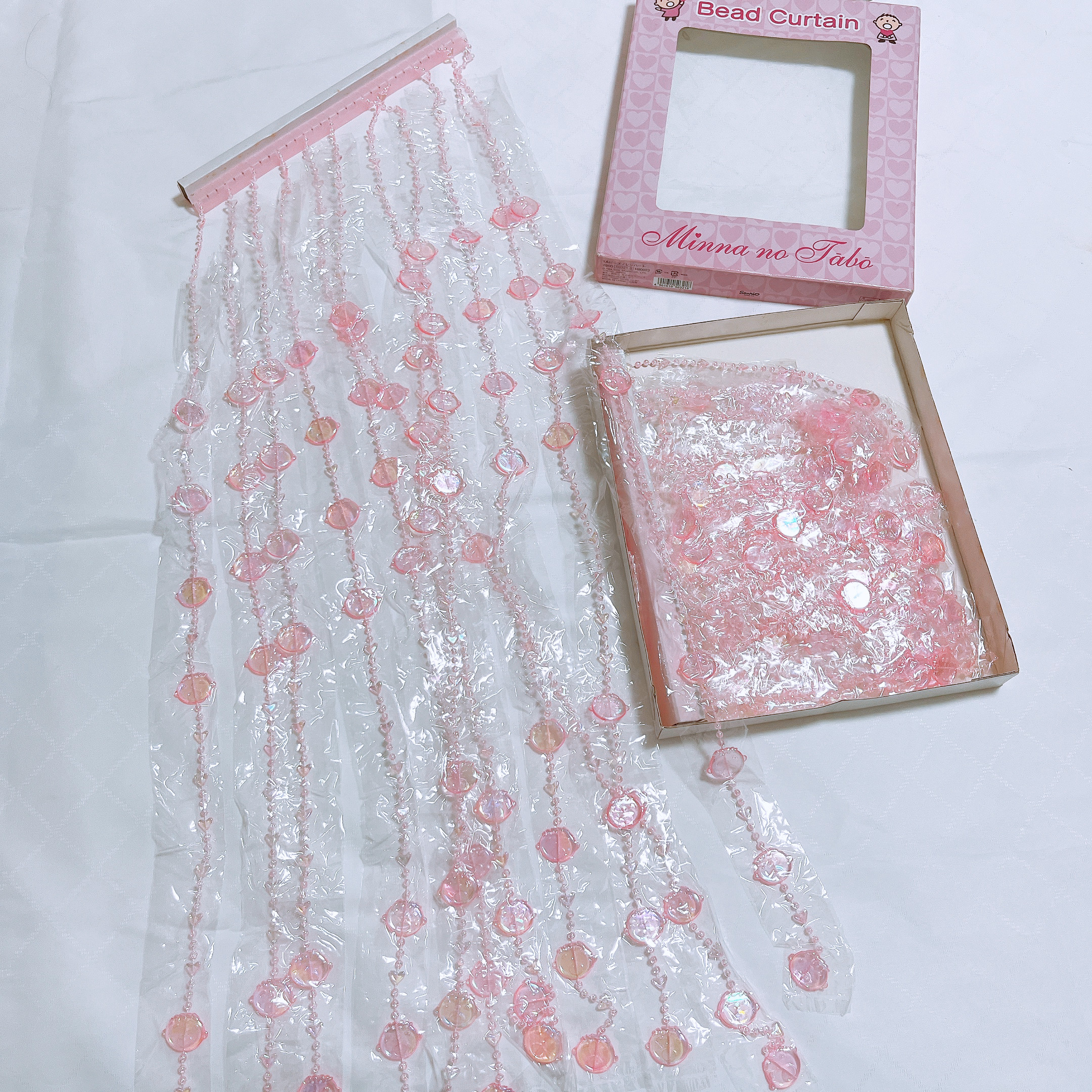 三丽鸥绝版大口仔珠链挂帘门帘挂饰一套两副中古公仔收藏品