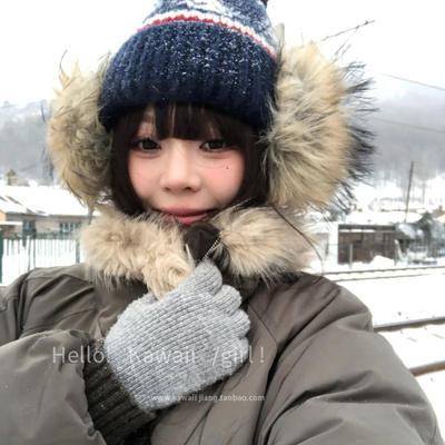 韩系秋冬氛围感仿皮草耳罩