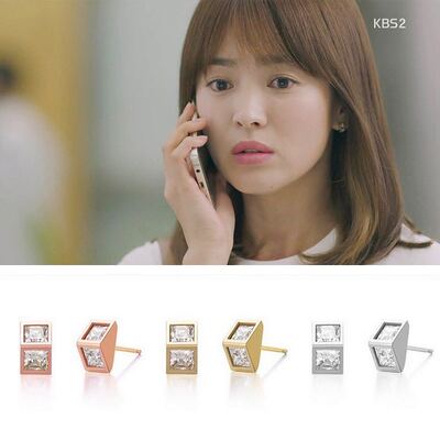 太阳的后裔钻石耳钉宋慧乔同款