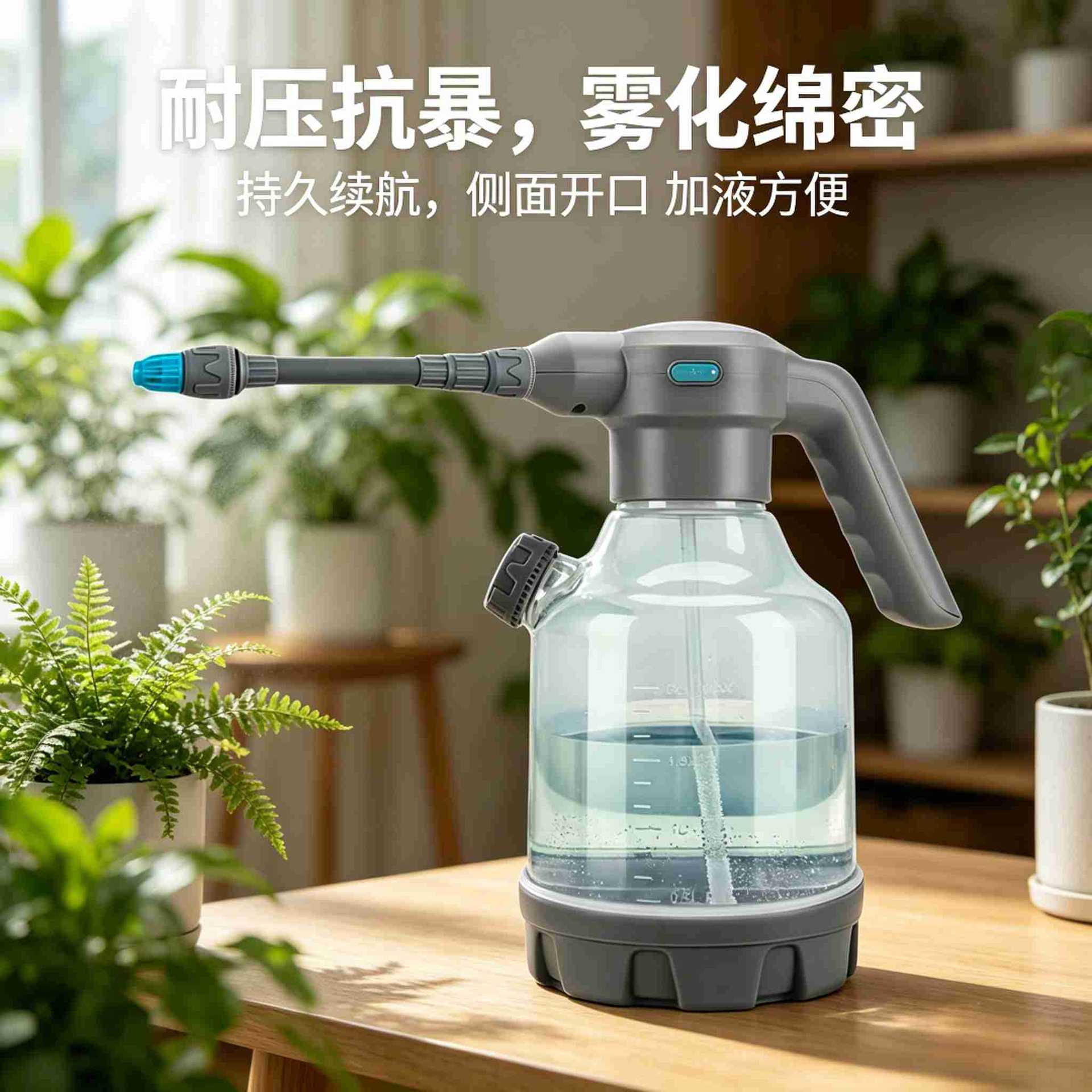全自动电动加压3L喷壶洗车喷水枪家用园艺浇花喷雾器增压水壶批发