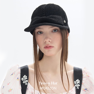MOREZON【Brown hat Bunny Knitting Cap】26春夏新款针织棒球帽
