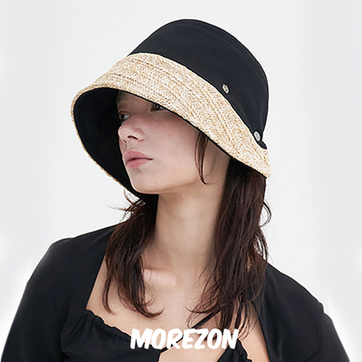 MOREZON【Brown hat Rocha Summer Bonnet】24春夏新款拼接侍女帽
