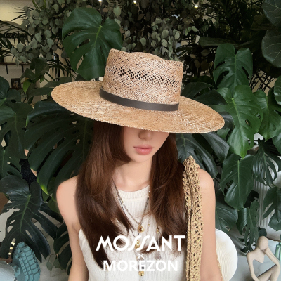 MOREZON【Mossant】26春夏新款潮人时尚精致小众镂空宝草大檐草帽