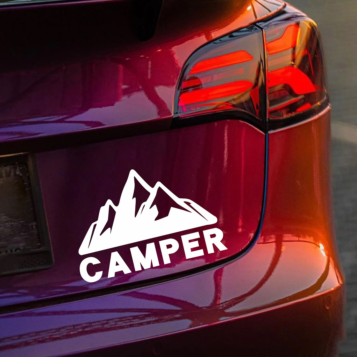 CAMPER露营山峰自然汽车贴纸川藏坦克户外车身装饰贴越野车个性贴