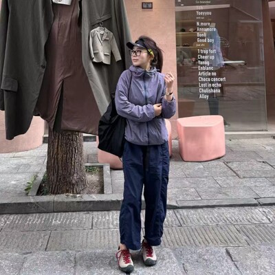 【小雨姐在这里】秋冬双面穿休闲户外加绒连帽风衣外套女 WT6739