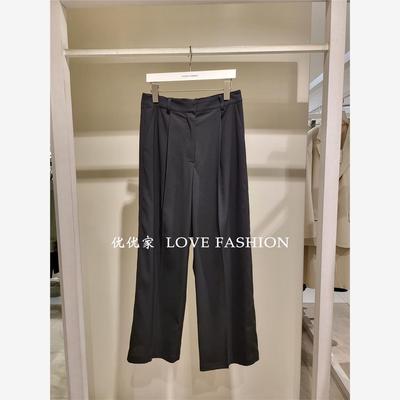元~现货~韩国TB 松紧腰捏褶阔腿裤显瘦宽松长裤休闲裤91042-31231