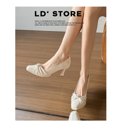 【退换包邮免费试穿】真皮单鞋