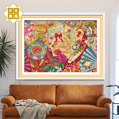ks十字绣2025年新款情书物语现代客厅挂画自己绣线绣手工印布清晰