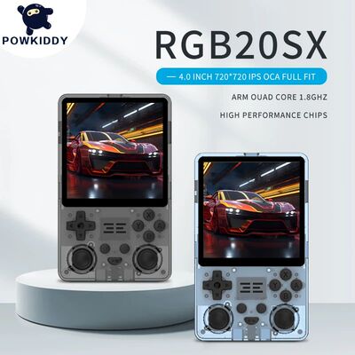 POWKIDDY NEW RGB20SX Handheld Game Console 720*720 4 Inch IP