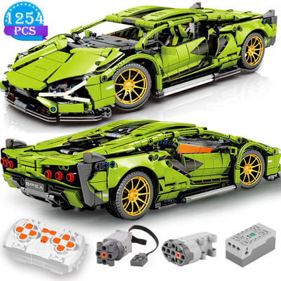 Technical Building Blocks Racing Car Static Model Or Remote