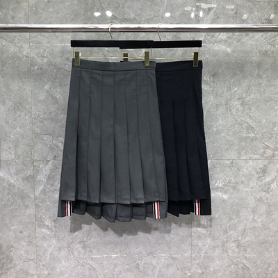 TB中长款百褶半身裙女A字裙长裙