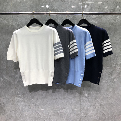 TB短袖女夏针织圆领T恤冰丝针织