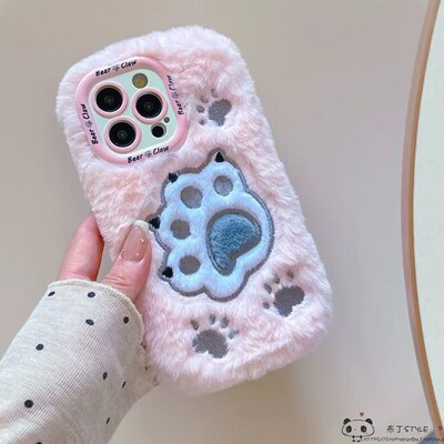 秋冬毛绒s50pro mini猫爪vivo y500手机壳y27s网红y04s毛茸茸y03t/y56/y36i女y35m/y53t情侣y21/y78+可爱y77e