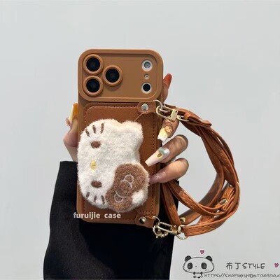 卡通KT卡包s50pro mini斜挎vivo y500手机壳y27s网红y04s/y03t挂绳y56/y36i少女y35m高级y53t/y21/y78+套x90