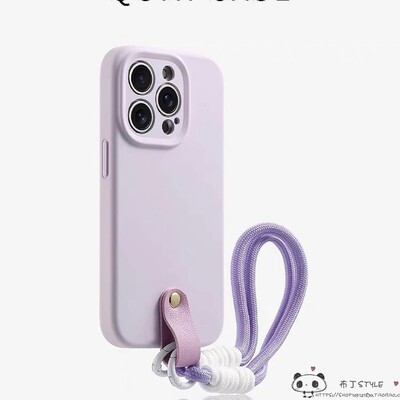 日韩ins手绳适用小米17pro max手机壳15pro编织14ultra气质13/civi5女4红米note12pro紫色11r/turbo3/1s/2k90