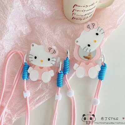 凯蒂猫realme15/14/13/12手机壳narzo20镜子n63真我n55/n53女50i/v60斜kitty挎note70挂c33绳c35s网红c85/c61