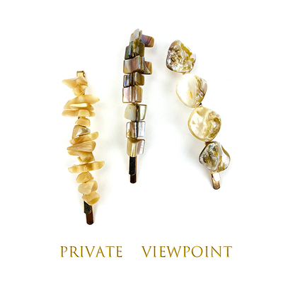 天然贝壳手工编织小众设计不规则海滩度假风日常百搭发夹套装