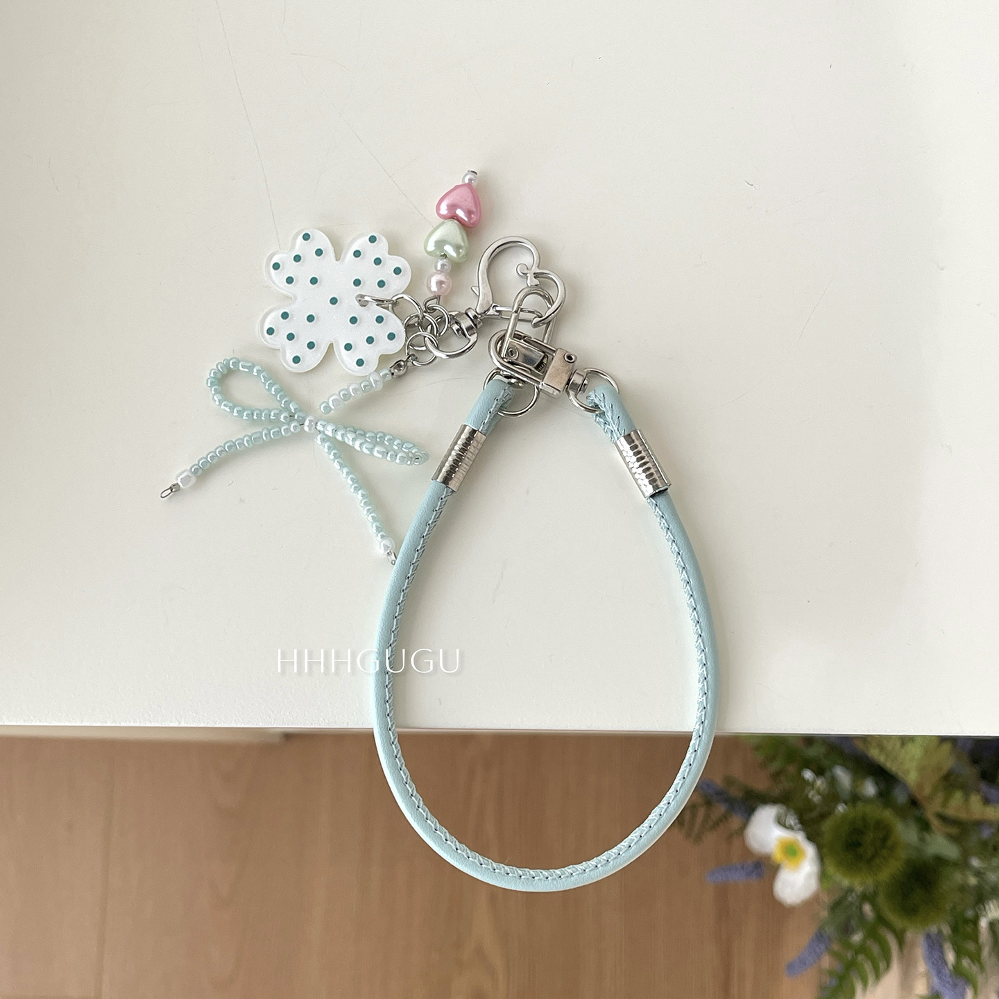 HHHgugu手机链条学生夏日小清新ccd短挂绳包包手机链钥匙扣饰品