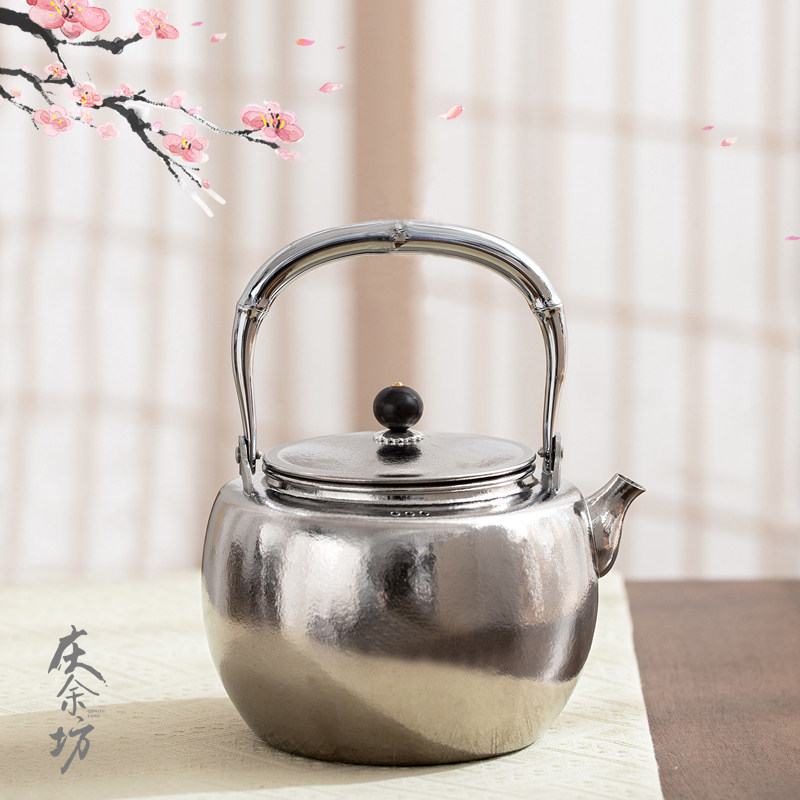 纯钛提梁壶/纯钛高端烧水壶家用大容量电陶炉炭火炉煮茶烧水