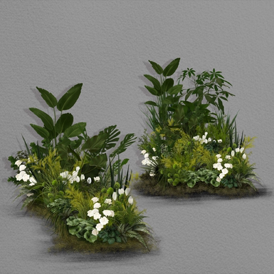 318户外白绿色植物苔藓高级花艺自然风婚礼效果图素材psd设计