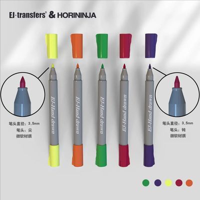 EJ＆HORININJA纹身刺青绘画笔手绘笔耐擦不易掉色