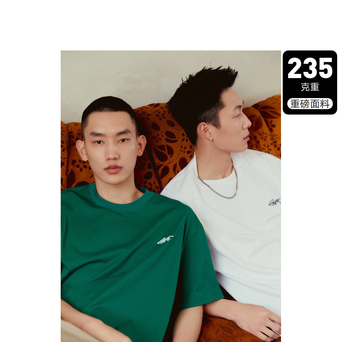 GXG重磅系列多色圆领短袖T恤后背时尚大印花夏新品G10E1440290B_虎窝淘