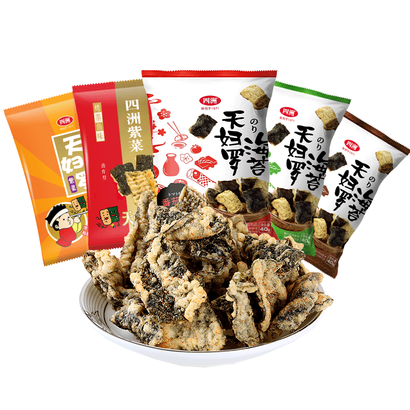天妇四洲紫菜日式锅巴海苔网红4