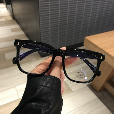 方框防蓝光眼镜简约圆脸方脸
