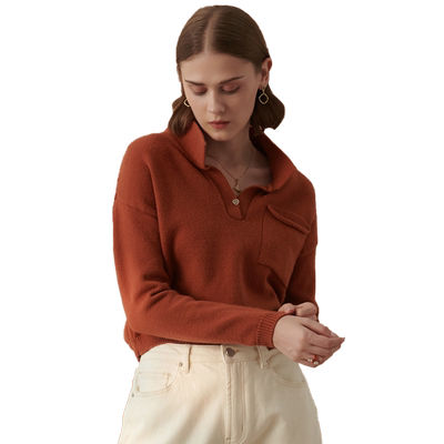 专柜针织长袖针织衫TMi套头翻领