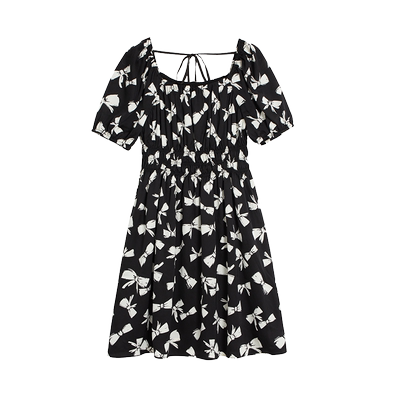 天谜千金风百褶聚酯纤维连衣裙