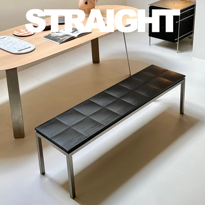 STRAIGHT实木不锈钢长凳床尾凳