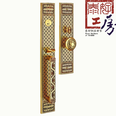 欧式别墅全铜入户大门实木门锁