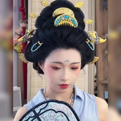 【霜翎阁】轻复原华丽供养人唐汉服凤冠发簪套装古风配饰品婚礼仙